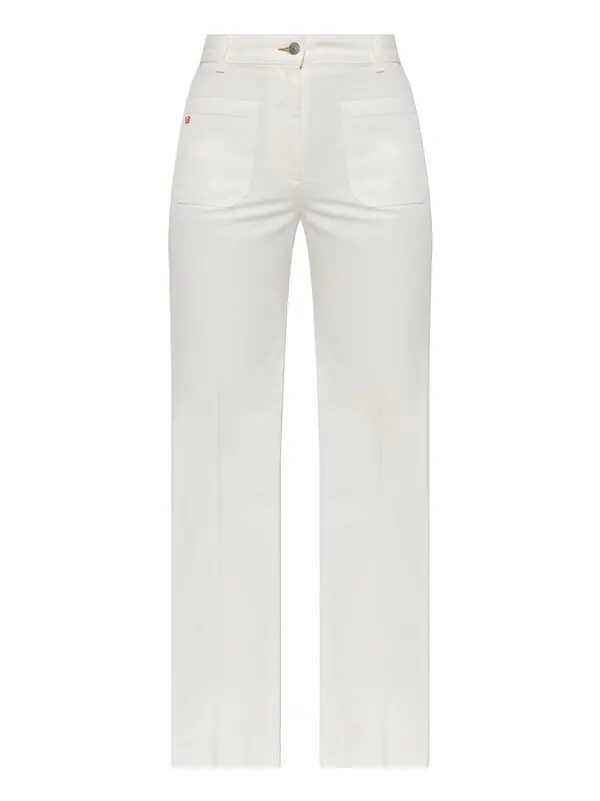 Victoria Beckham Logo Jeans - White