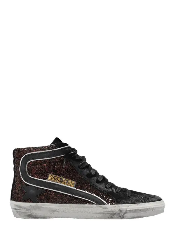 Golden Goose Slide Classic High-top Sneakers - Black