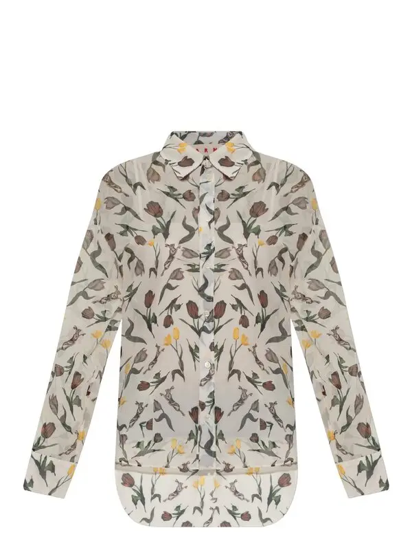 Marni Floral Print Silk Shirt - Multicolour