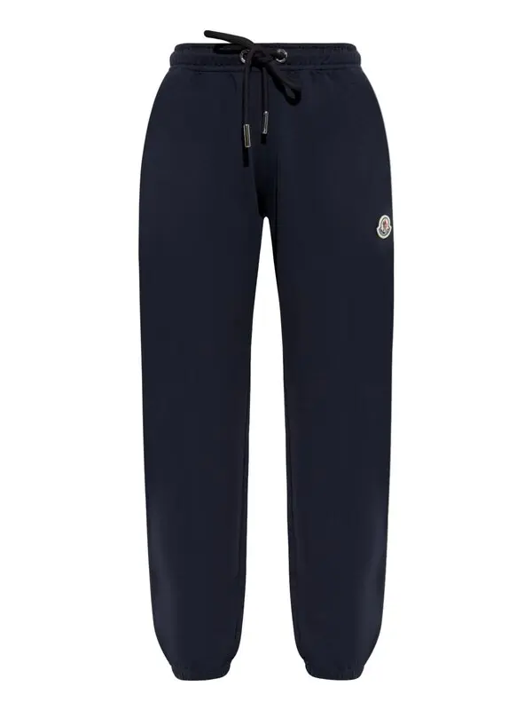Moncler Logo Patch Sweatpants - Navy Blue