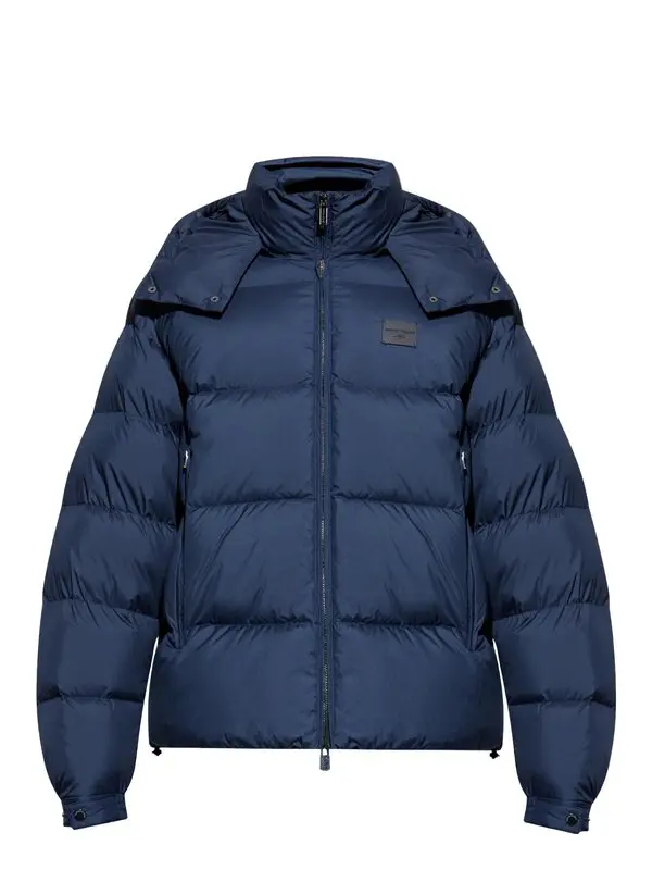 Emporio Armani Down Jacket With Detachable Hood - Navy Blue