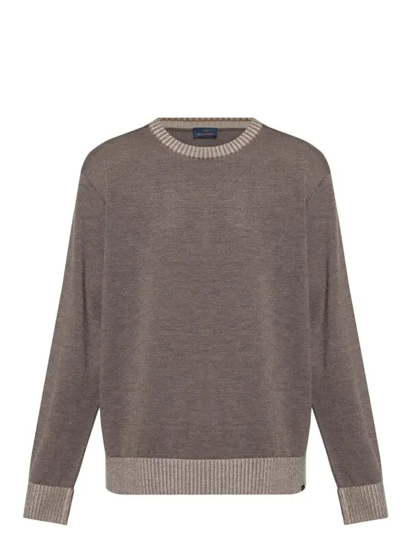 Paul & Shark Crew Neck Wool Sweater - Brown