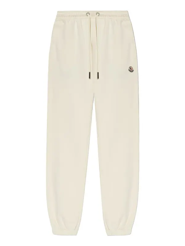 Moncler Sweatpants With Logo - Cream