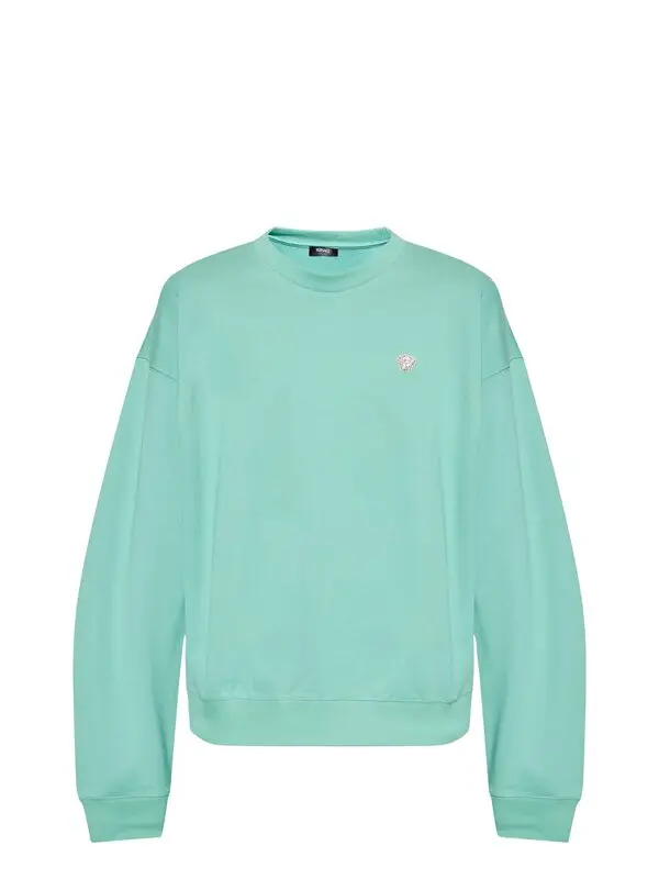 Versace Sweatshirt With Medusa Patch - Green