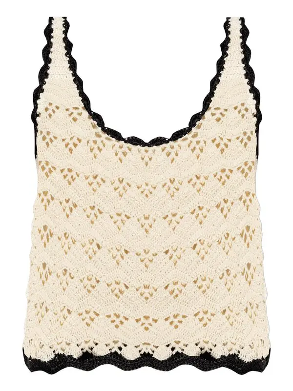Zimmermann Cotton Knit Camisole Top - Cream