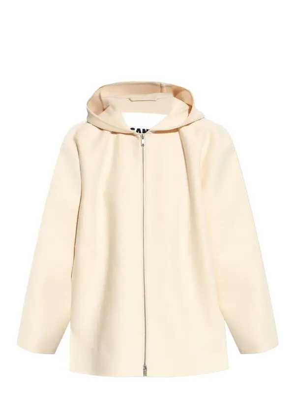 JIL SANDER Hooded Wool Jacket - Cream