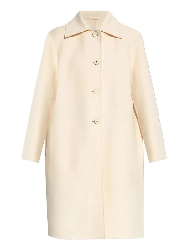 JIL SANDER Wool Short Coat - Cream