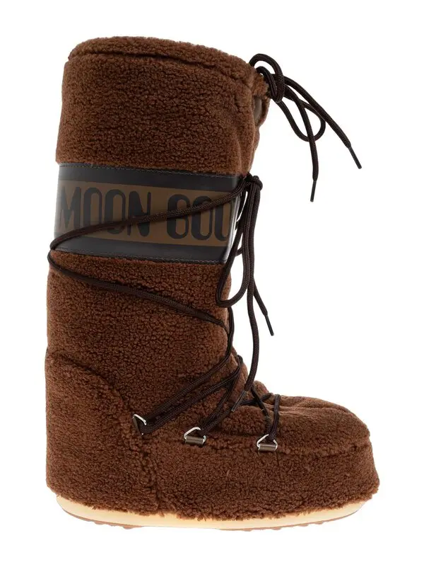 Moon Boot Icon Fleece Snow Boots - Brown