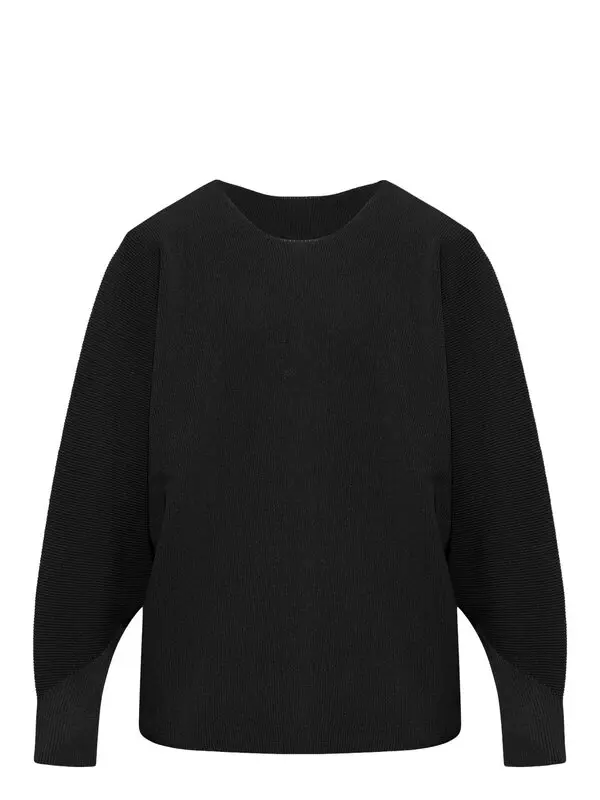 Issey Miyake Loose-fit Pleated Sweater - Black
