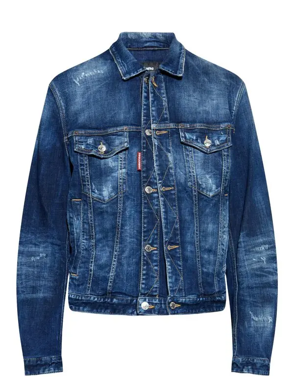 Dsquared2 Denim Trucker Jacket - Navy Blue