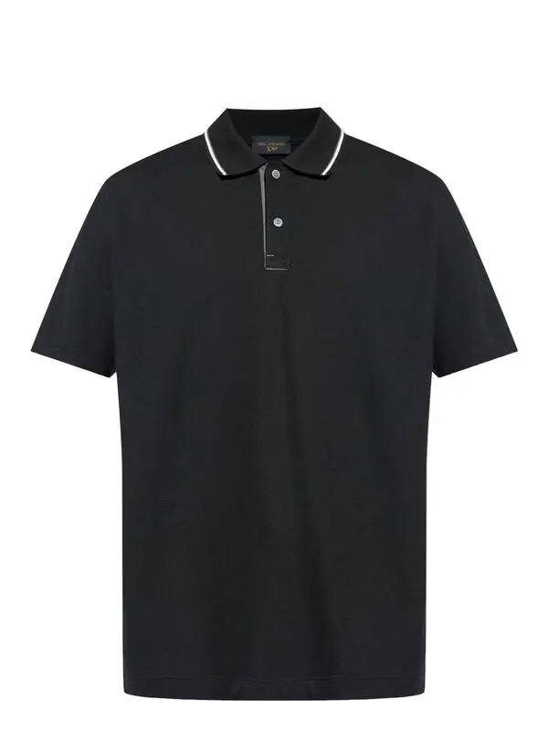 Paul & Shark Polo Shirt With Logo Patch - Black