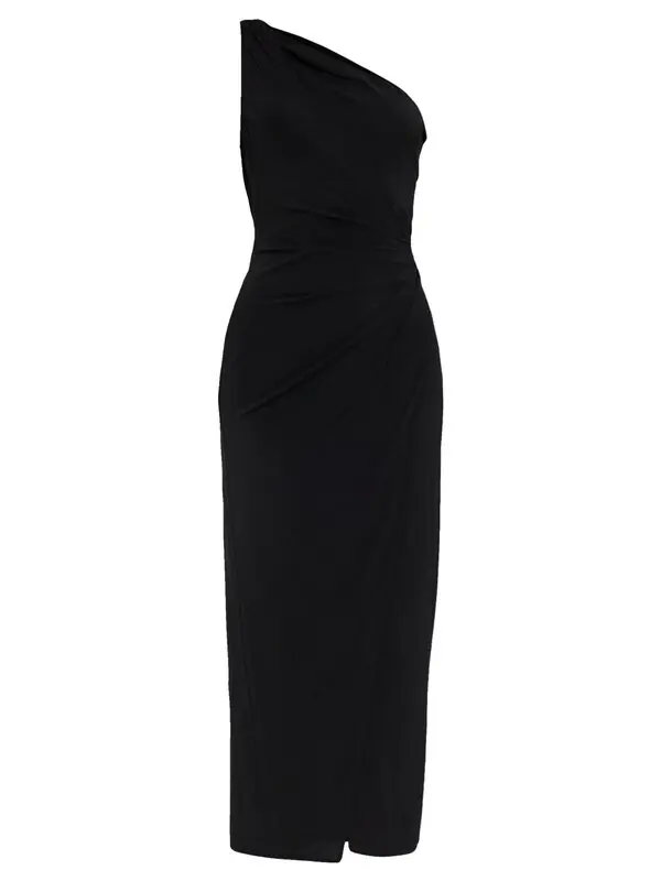 Amiri Asymmetrical Cut-out Midi Dress - Black