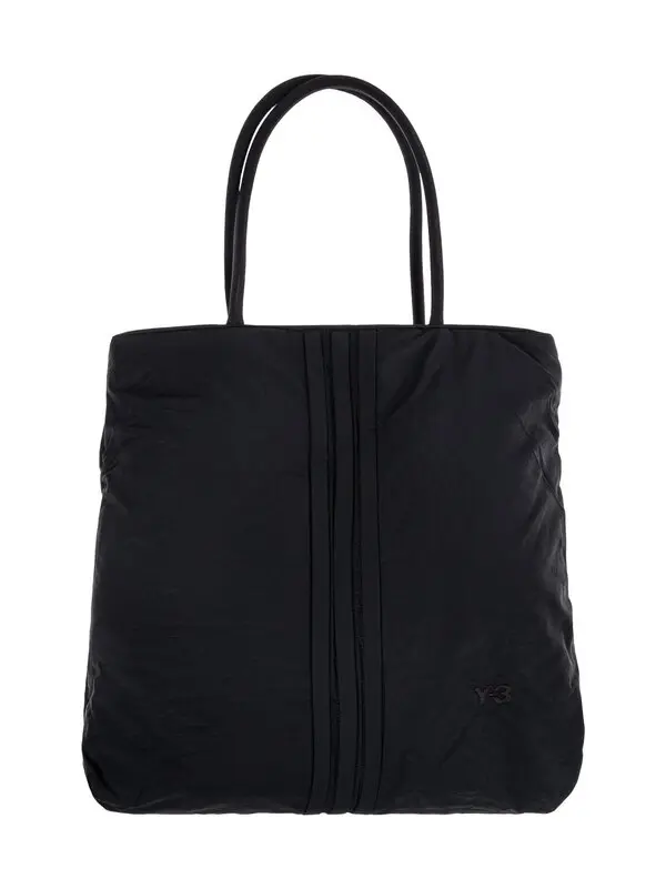 Y3 Shopper Bag With Embroidered Logo - Black
