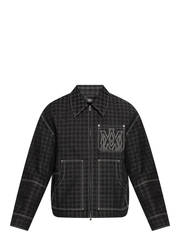 Amiri Jacquard Embossed Logo Jacket - Black