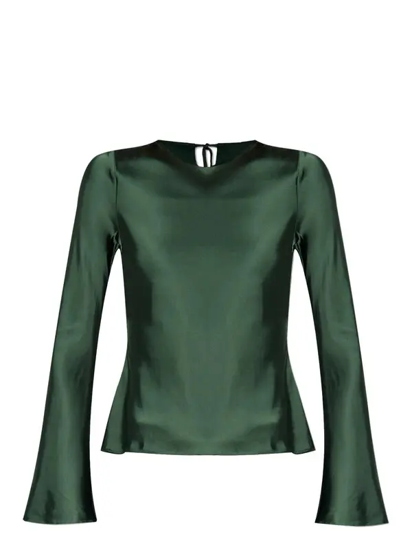 GANNI Back-slit Top - Green