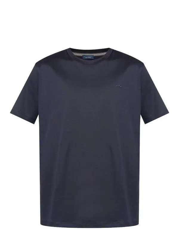 Paul & Shark T-shirt With Embroidered Logo - Navy Blue