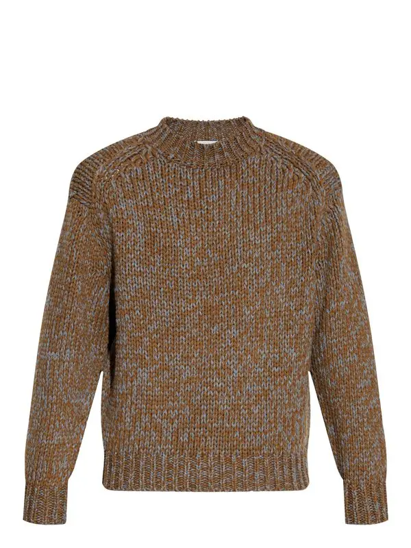 TOD’S Wool And Cashmere Melange Knit Sweater - Brown