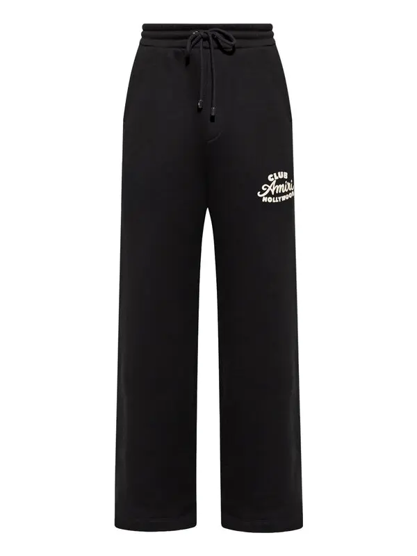 Amiri Club Hollywood" Logo Trousers - Black