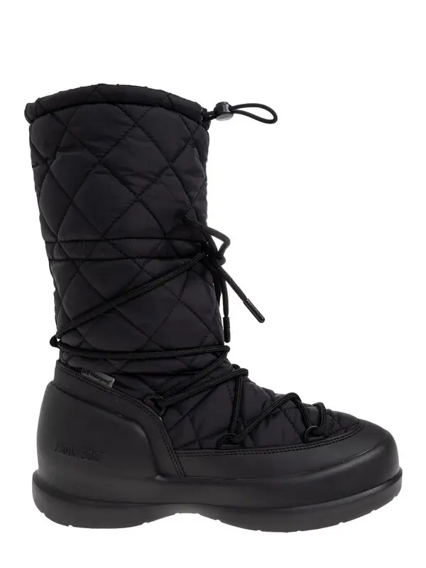 Moon Boot Mezzaluna Quilted Snow Boots - Black