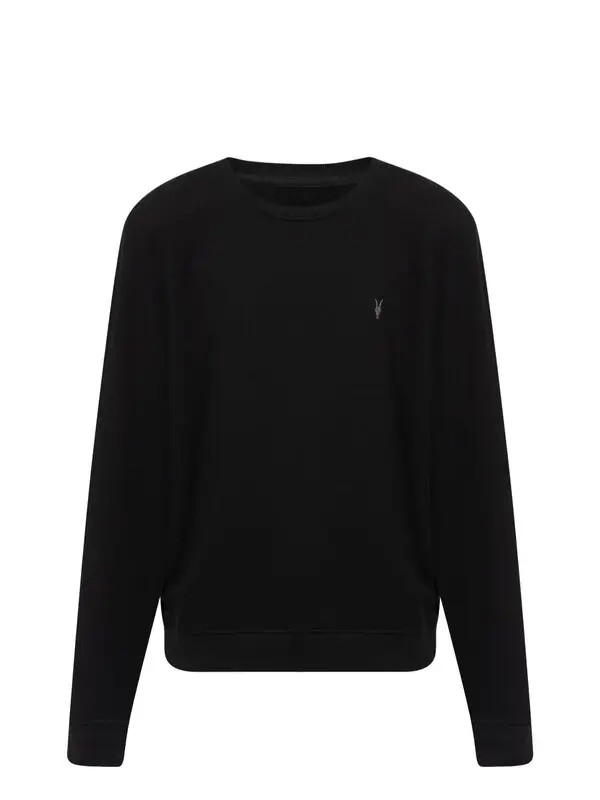 ALLSAINTS Raven Embroidered Skull Sweatshirt - Black