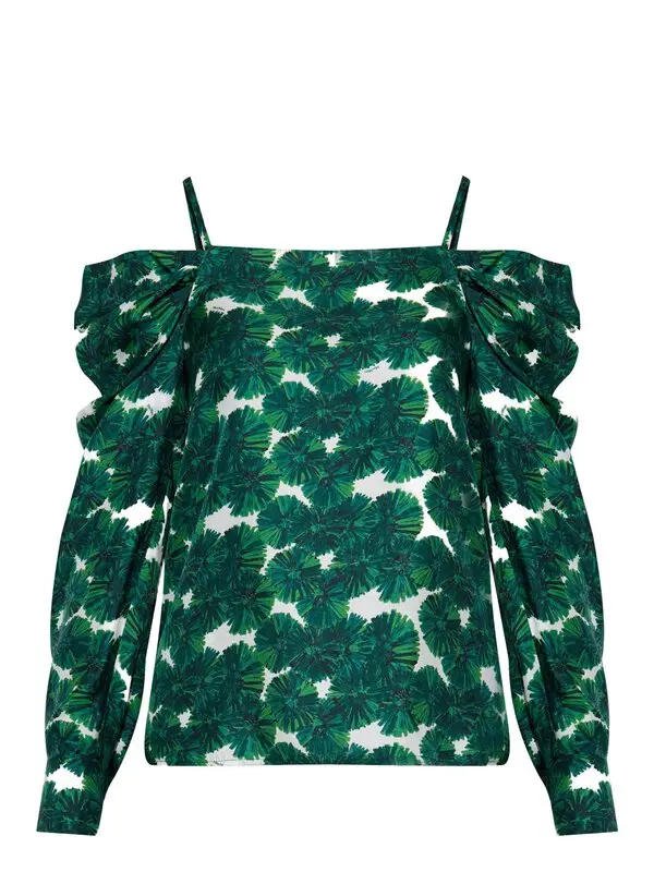 Max Mara Silk "ustica" Top - Green