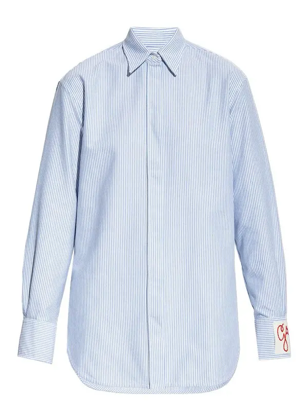 GOLDEN GOOSE Striped Shirt - Blue