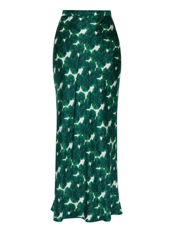 Max Mara Silk Skirt - Green