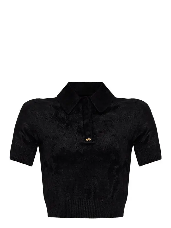 Amiri Patterned Polo Shirt - Black