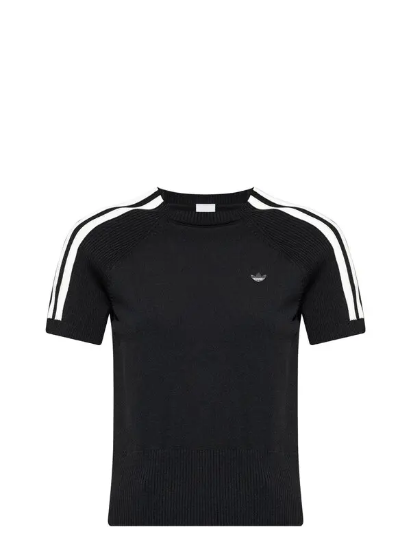 Adidas Originals By Alexander Wang Top With Logo Applique - Black
