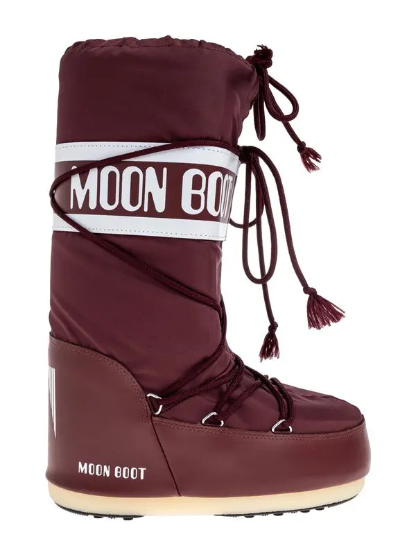 Moon Boot Icon Nylon Snow Boots - Burgundy