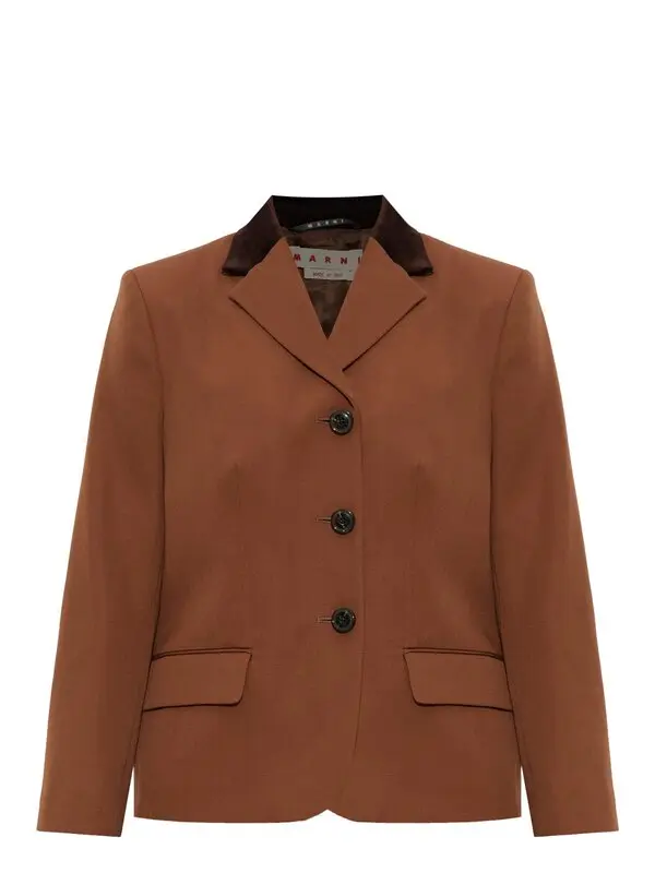 Marni Wool Blazer - Brown