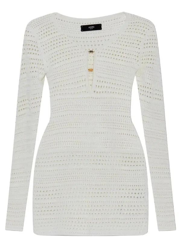 Amiri Woven Mini Dress - White