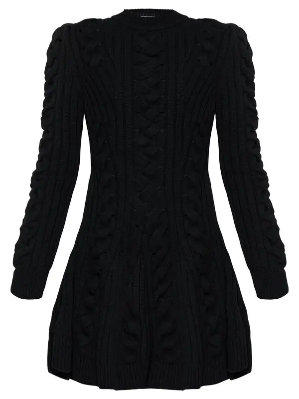 Alexander McQueen Wool And Cashmere Knit Dress - Black