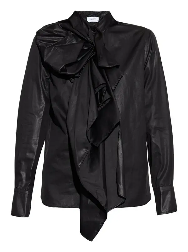 Alexander McQueen Draped Shirt - Black