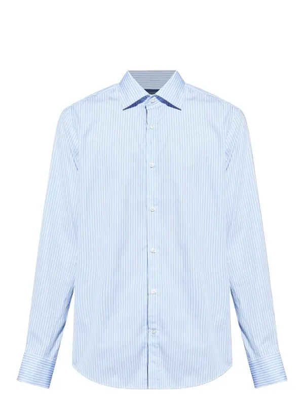 Paul & Shark Shirt With A Striped Pattern - Light Blue