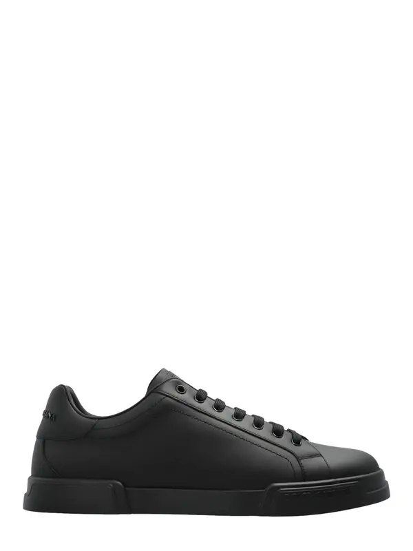 Dolce & Gabbana Portofino Leather Sneakers - Black