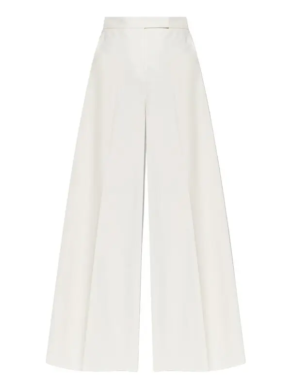Max Mara Finish Palazzo Trousers - White
