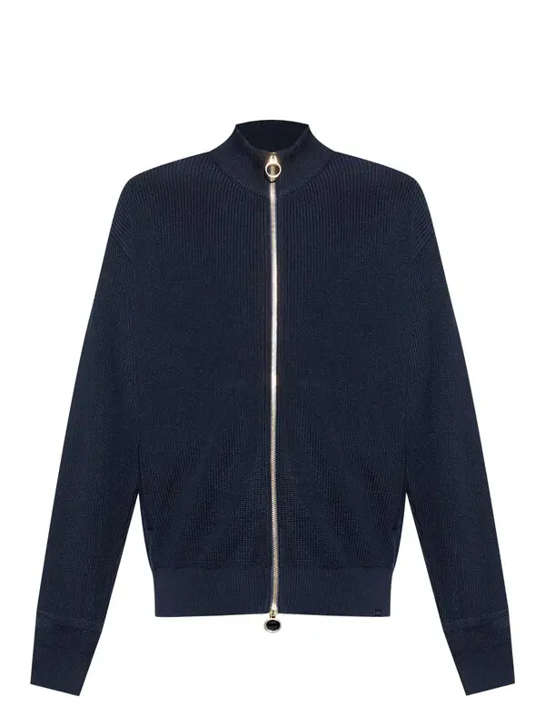 Paul & Shark Zip-up Fine-knit Cardigan - Navy Blue