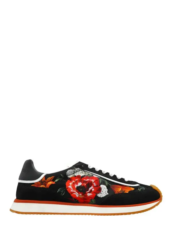 Dolce & Gabbana Floral Motif Sneakers - Black