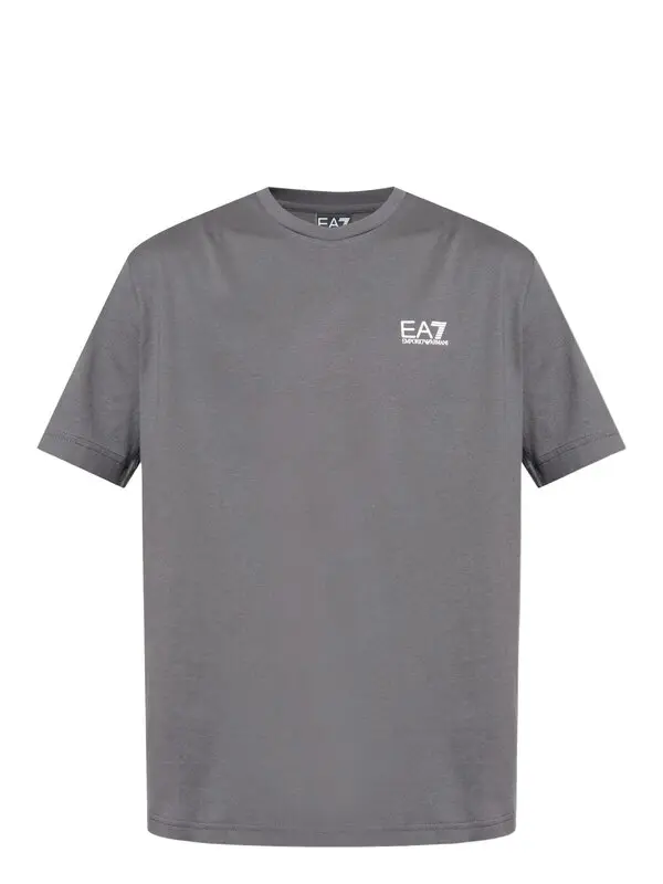 Emporio Armani T-shirt With Printed Logo - Grey