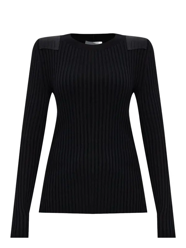 Helmut Lang Ribbed Long-sleeve Top - Black