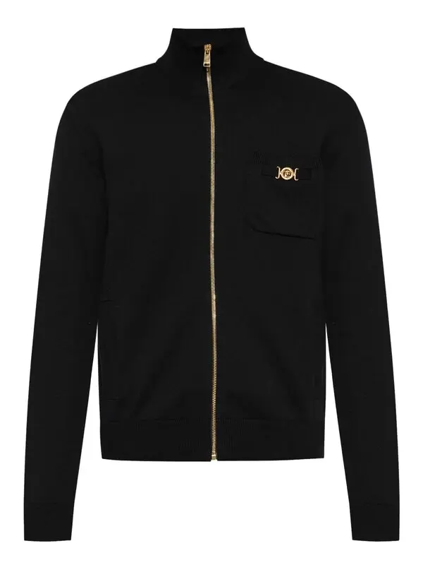 Versace Cardigan With Pockets - Black