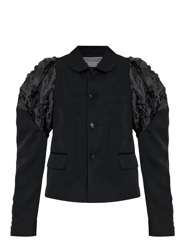 CDG BY COMME DES GARÇONS Blazer With Decoratively Finished Sleeves - Black