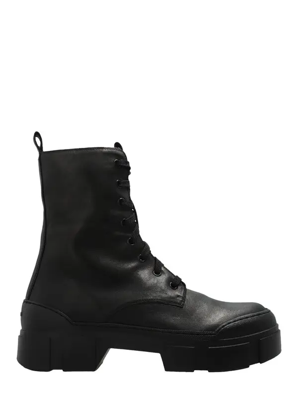VIC MATIE Leather Ankle Boots - Black