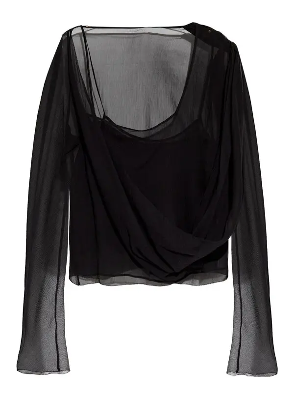 Cult Gaia Silk Adi Top - Black