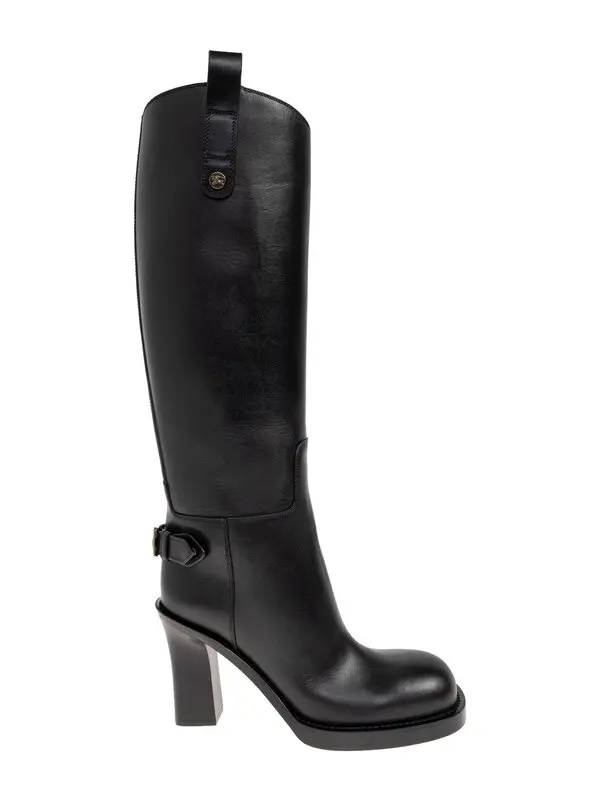 Burberry Cavalier Heeled Boots - Black