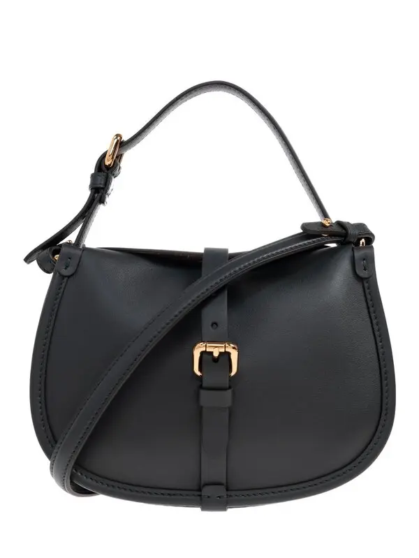 Etro Leather Shoulder Bag - Navy Blue