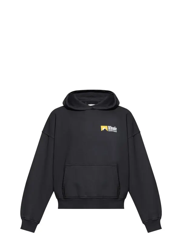 Rhude Logo Cotton Sweatshirt - Black