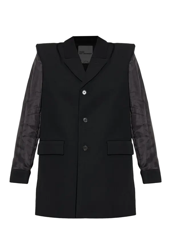 Comme Des Garçons Mixed-fabric Blazer - Black