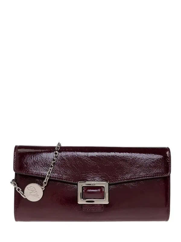ROGER VIVIER Belle Vivier Clutch - Burgundy